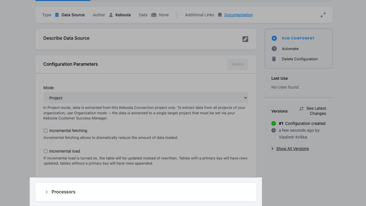 Processor Configuration Now Available For More Data Source And Data Destination Components