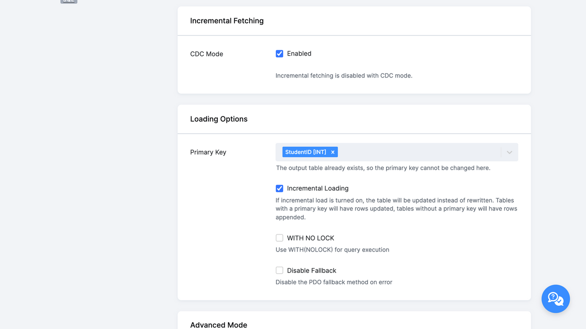 CDC Support in the MS SQL Data Source
