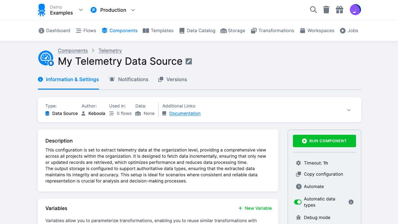 Telemetry Update: Flow ID and Name in KBC Job Table