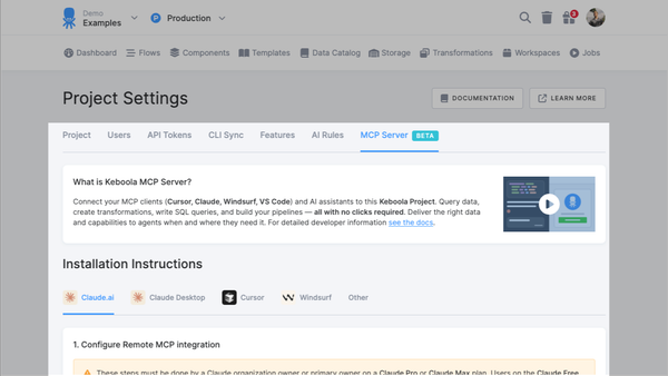 Keboola MCP Server: Vibe Code Your Data Pipelines